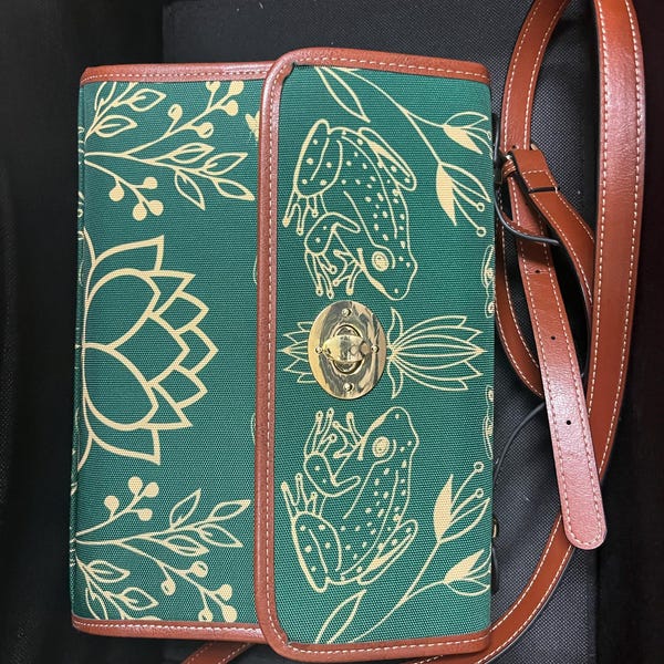 Emerald Green Dragon Purse, Unusual Fantasy Gift, Canvas Satchel Purse ...
