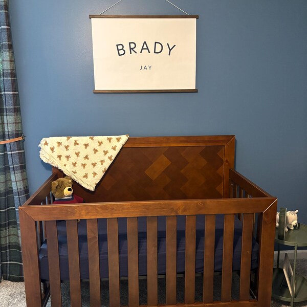 Personalized Canvas Sign Canvas Flag Last Name Sign Custom Family Name ...