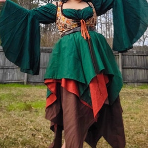 Hobbit Bodice, Autumn Renaissance Corset Oak Cottagecore Style Corset ...