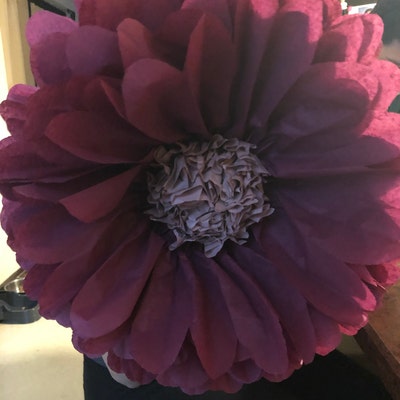 Giant Burgundy Paper Flower Backdrop for Wedding Decor, Bridal Showers ...