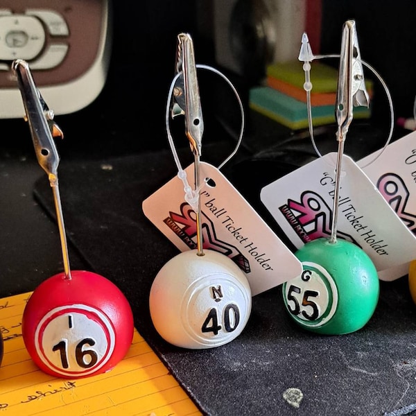 BINGO Ball Ticket Holders - Etsy