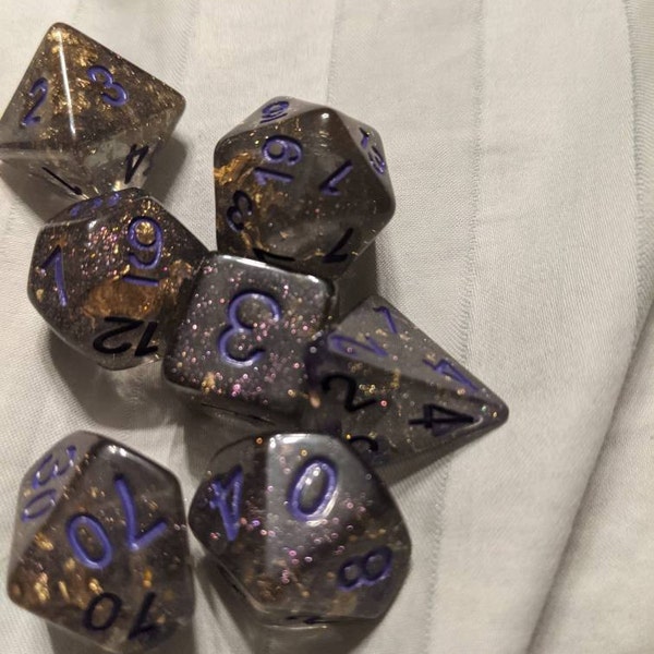 METEOR Shower Dnd Dice Set, Polyhedral Dice Set for Dungeons & Dragons ...
