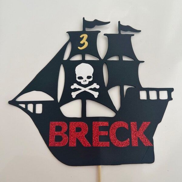 Pirate Ship Cake Topper Centerpiece - Etsy