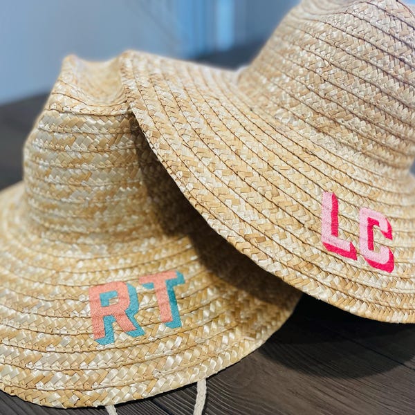 Personalized Straw Beachcomber Hat | Sun Hat | Beach Hat | Bachelorette ...