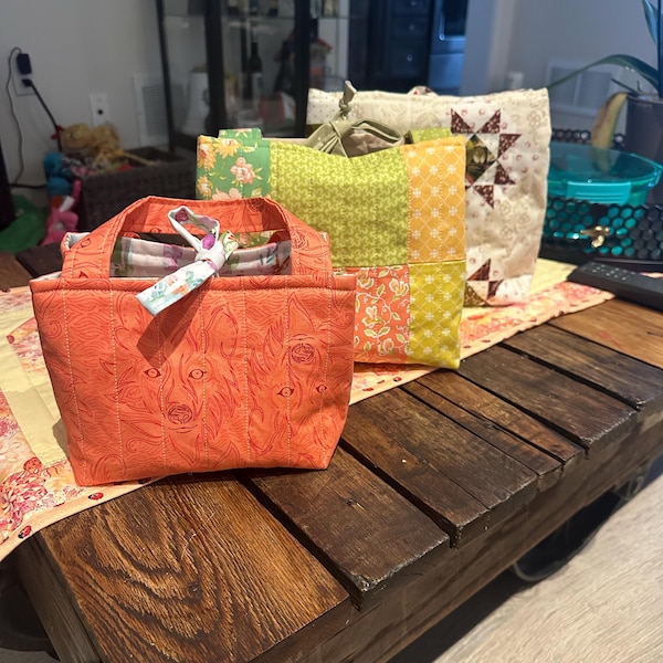 Two-toned Boxy Pouch PDF Sewing Pattern | 4 Sizes | Makeup and Toiletry ...