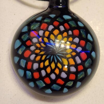 Glass Flower Pendant Flower Necklace Flower Jewelry Borosilicate Glass ...