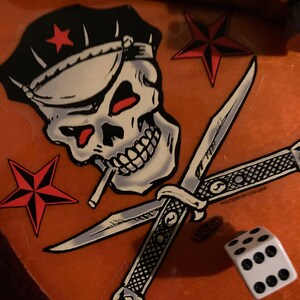 ART STICKER 8 Ball Devil Girl by Artist Vince Ray Decal VR1 - Etsy