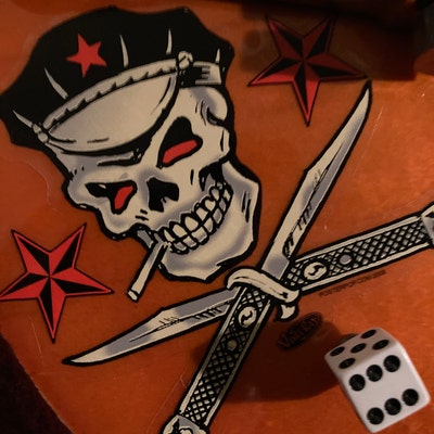 ART STICKER Devil Girl by Artist Coop Decal CP4R Right Facing - Etsy