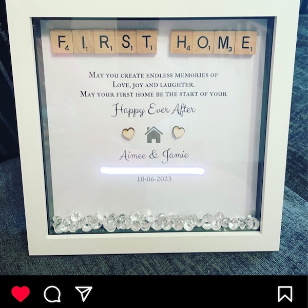 Personalised New Home First Home Gift. New Home Frame. First Home Frame ...