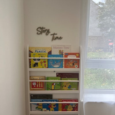 Story Time Wall Sign Kids Playroom, Bedroom Scandi Natural Wall Decor ...