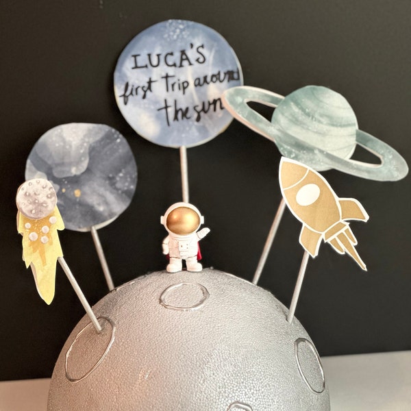 Printable Space Cake Topper Space Centerpieces Space Birthday Party ...