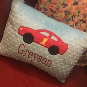 RACE CAR Pillow/race Car/turquoise Race Car Pillow/race Car/boys Pillow ...