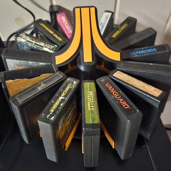 Atari 5200 Cartridge Slot Dust Cover Black and Silver Logo & Text - Etsy