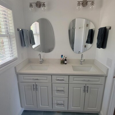 Asymmetrical Bathroom Wall Mirror Irregular Console Mirror Shaped Large ...