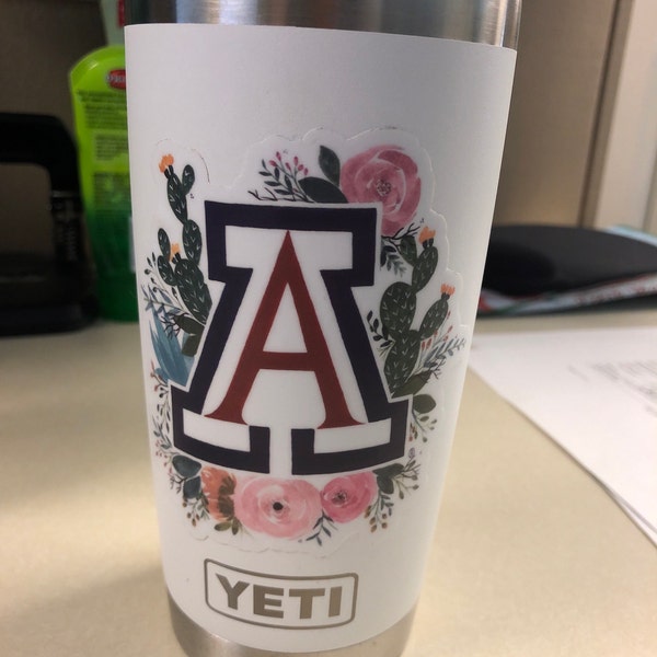 U of A Stickers-vinyl Stickers- Watercolor Vinyl Sticker-uofa Decor ...