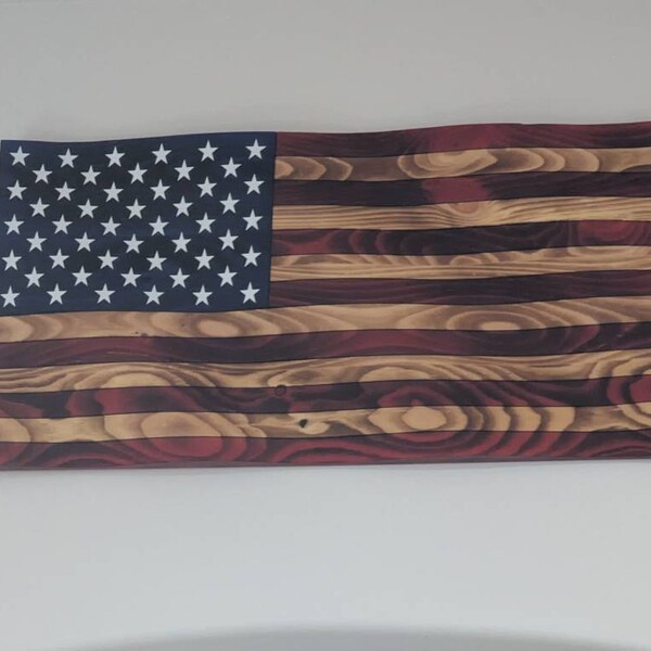 USMC Eagle Globe Anchor Wooden Flag, Marine, Charred American Flag ...
