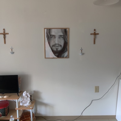 Jesus Christ Wooden Frame Portrait Print, Jesus Painting, Jesus ...