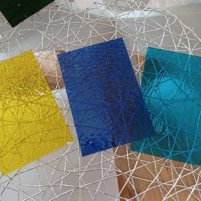 10 Sheets Variety Stained Glass Sheets Pack, 4 X 6 Inch Large Cathedral ...