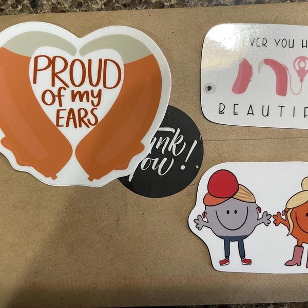 Little Miss and Mr. Men Hearing Aid Sticker | Pride in Hearing Impaired ...