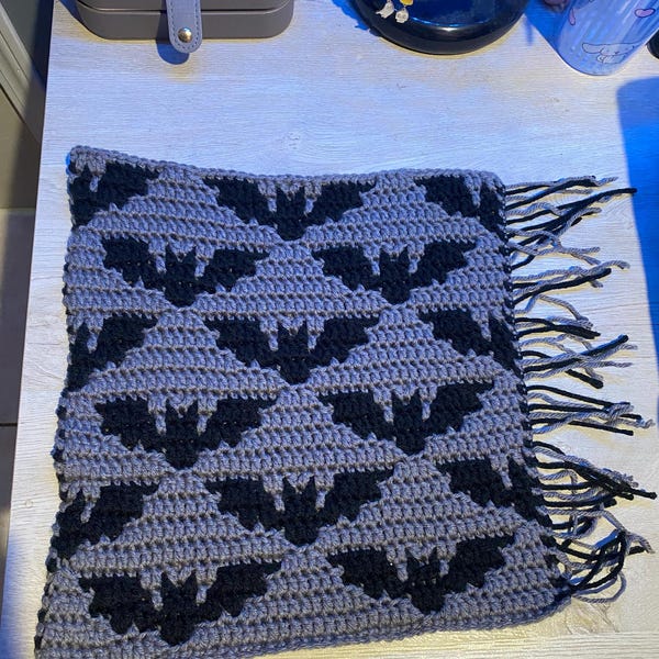 Batty Mosaic Crochet Pattern Bat Chart by Sixel Design - Etsy