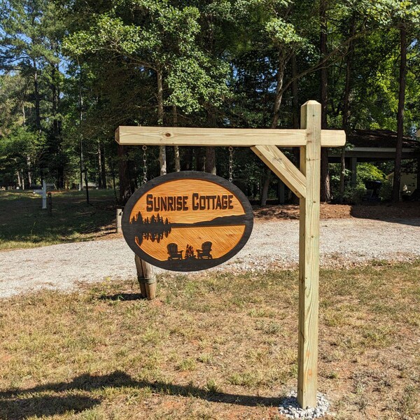 Estate Sign Custom Carved Rustic Outdoor Exterior Wood Address Family ...