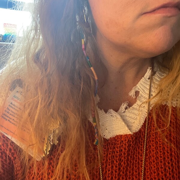 Standard Beaded Pirate Hair Wrap Extension -- Halloween Clip In/braid ...