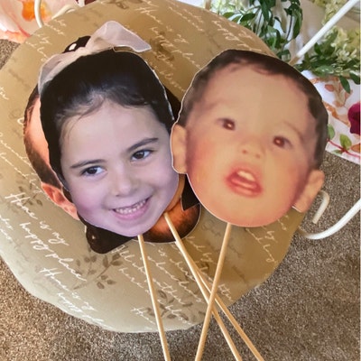 Custom Face Photo Booth Props, First Birthday, 21st, 30th,50th Birthday ...