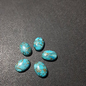 10 Pieces Blue Copper Turquoise Oval Shape Loose Smooth Polished ...