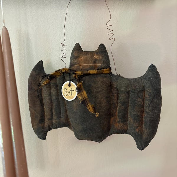 Bella Bat EPATTERN - Primitive Halloween Fall Autumn Bat Cloth Doll ...