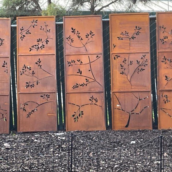Tree & Branches Privacy Screens, Metal Garden Art, Metal Yard Art ...