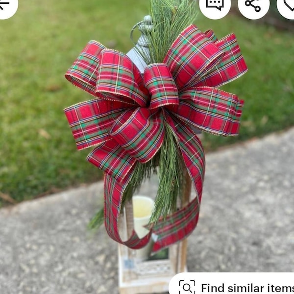 Large Fall Bow for Front Porch or Mailbox Fall Decor Mixed Ribbon Bow ...