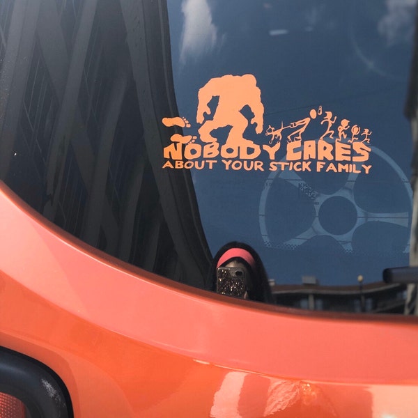 Bigfoot, Car Decal, Sasquatch Laptop Decal, Bigfoot Chasing Stick ...