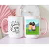 Pink Handle Mug Mockup | 15 Oz. Mug Mockup | Two Mugs Mockup | 15 Ounce ...