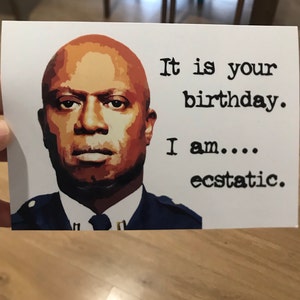Buy Brooklyn Nine-nine Captain Holt Birthday Card Online in India - Etsy