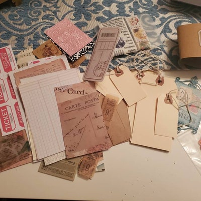 Vintage Ephemera Pack, 150 Pieces of Ephemera, Ephemera Mystery Box ...