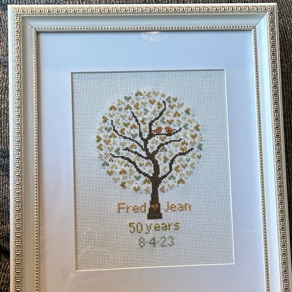 Wedding Cross Stitch Pattern, Love Tree, Wedding Tree, Round ...