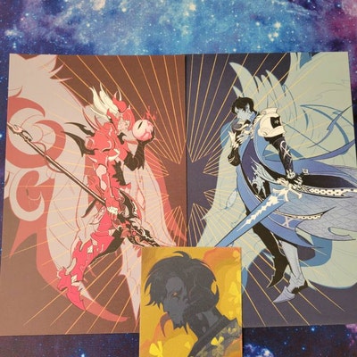 Aymeric and Estinien Mini Prints - Etsy