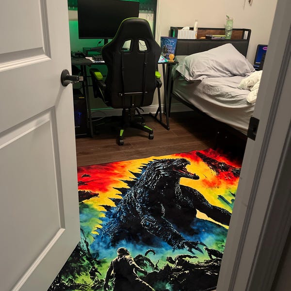 Godzilla Rug, Monster Godzilla Rug, Monster Rug, Movie Rug, Giant ...