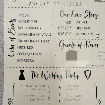 Printable Rustic Wedding Program Template, Editable Order of Ceremony ...