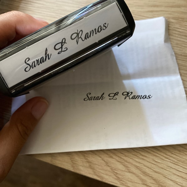 Custom Name Stamp, Signature Stamp, Self Inking Name Stamp, Calligraphy ...