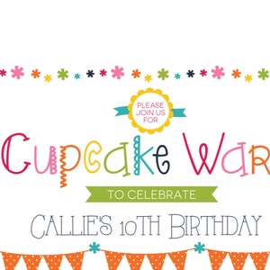 Cupcake Wars Party Rules, Cupcake Wars Birthday Party, Baking Party ...