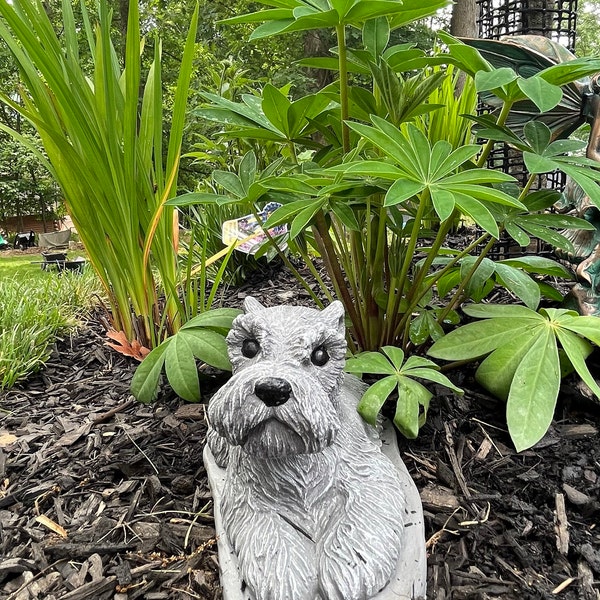 Schnauzer Statue, Schnauzer Dogs, Concrete Dog Statue, Cement Dog ...