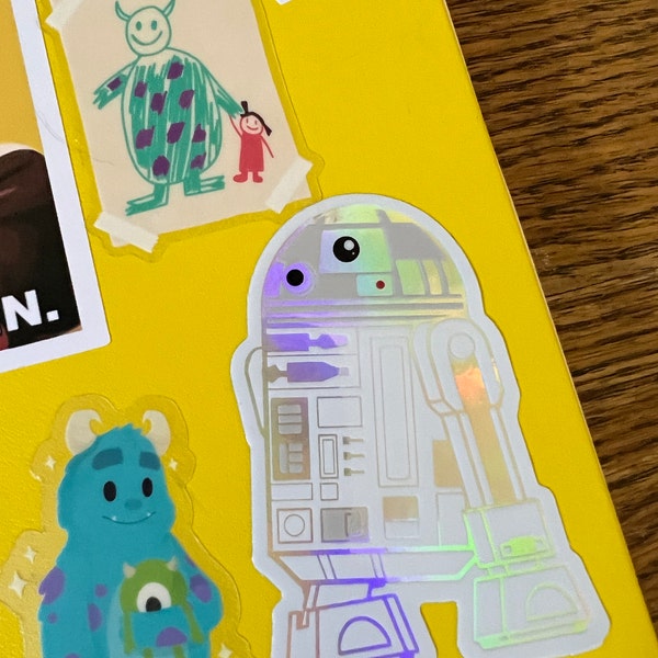 R2D2 Holographic Droid Sticker/ Star Wars Disney Laptop Stickers/mickey ...