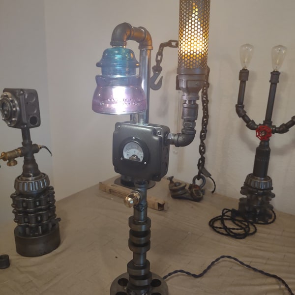 Flickering Flame LED Torch Light for Steampunk Industrial Pipe Lamp ...