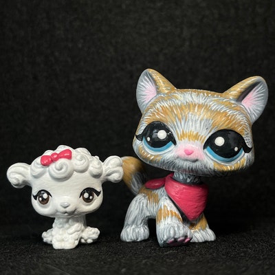 Ooak Lps Custom Hand Painted Angel Kitty - Etsy