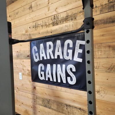 Gym Flags Custom Home Gym Banner Weightlifting Decor Man Cave Wall Art ...