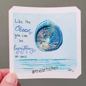 Great Wave off Kanagawa Wax Seal Stamp Japanese Art Sealing Wax Stamp ...