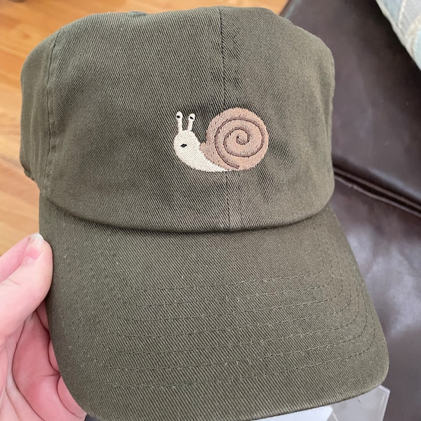 Embroidered Snail Dad Hat, Cute Baseball Cap - Etsy