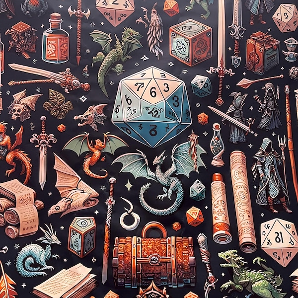 Dnd Druid Wrapping Paper | D&D Wildshape Gift Wrap | Fantasy Forest ...