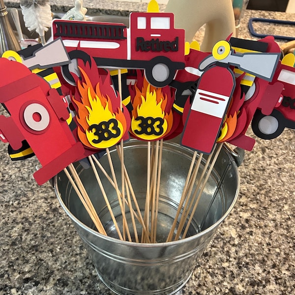 3D Firefighter Party Centerpiece, Fireman Birthday Party Decor ...